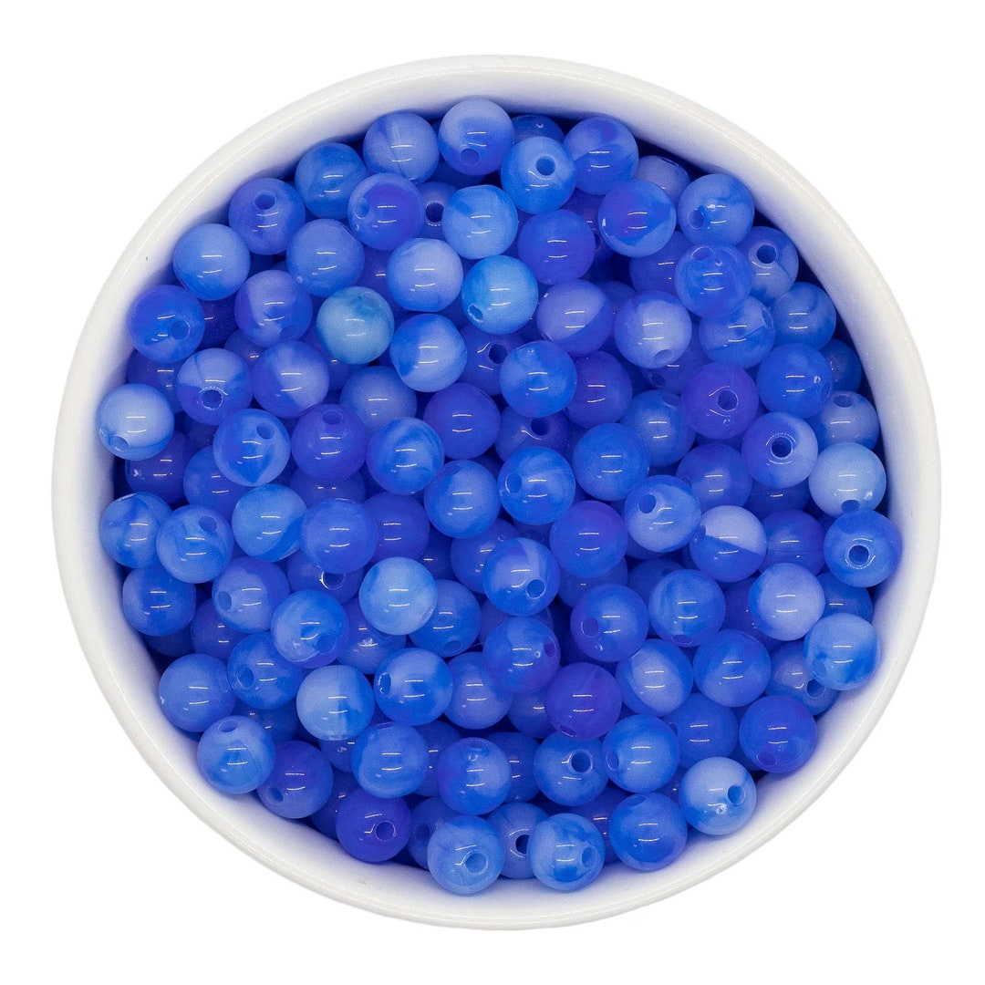 Carolina Blue Jelly Marble Beads 8mm - Etsy