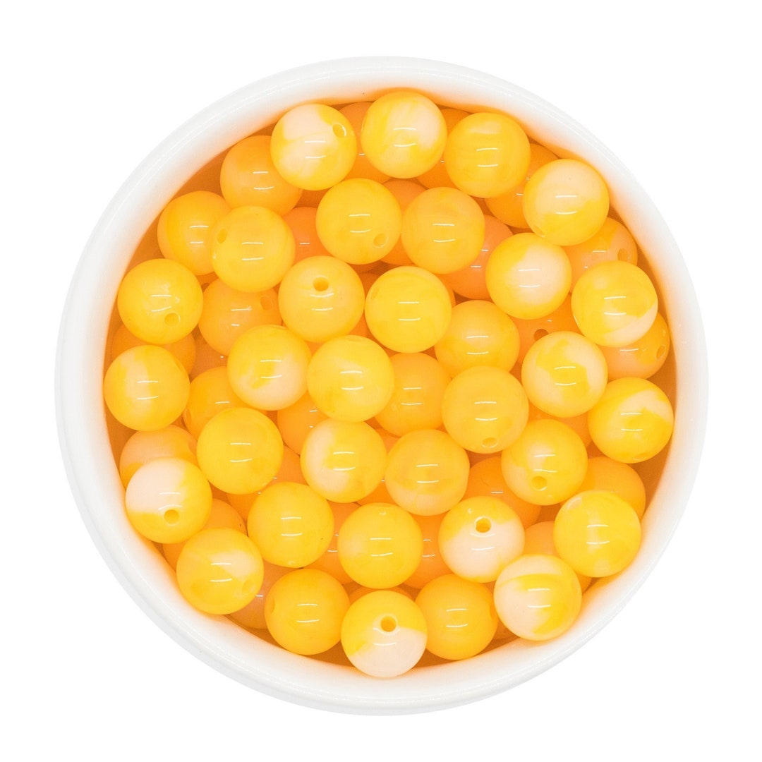 School Bus Yellow Jelly Marble Beads 12mm - Etsy