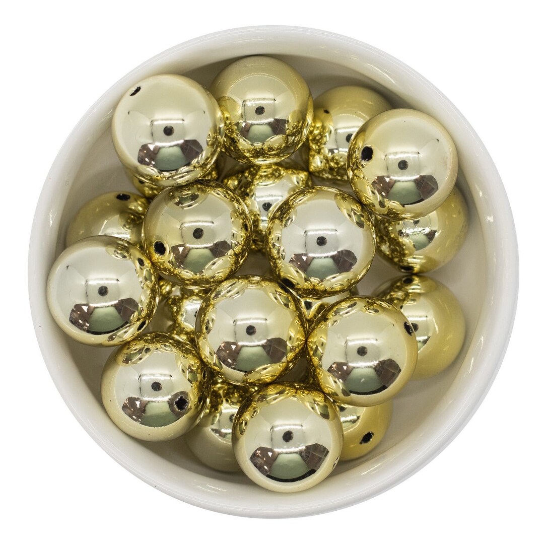 Yellow Gold UV Shine Beads 20mm - Etsy