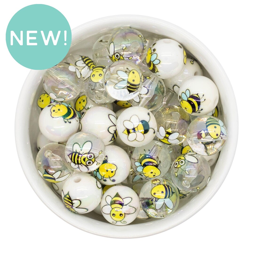 Iridescent Bee Variety Pack Beads 16mm (package of 10) - Etsy