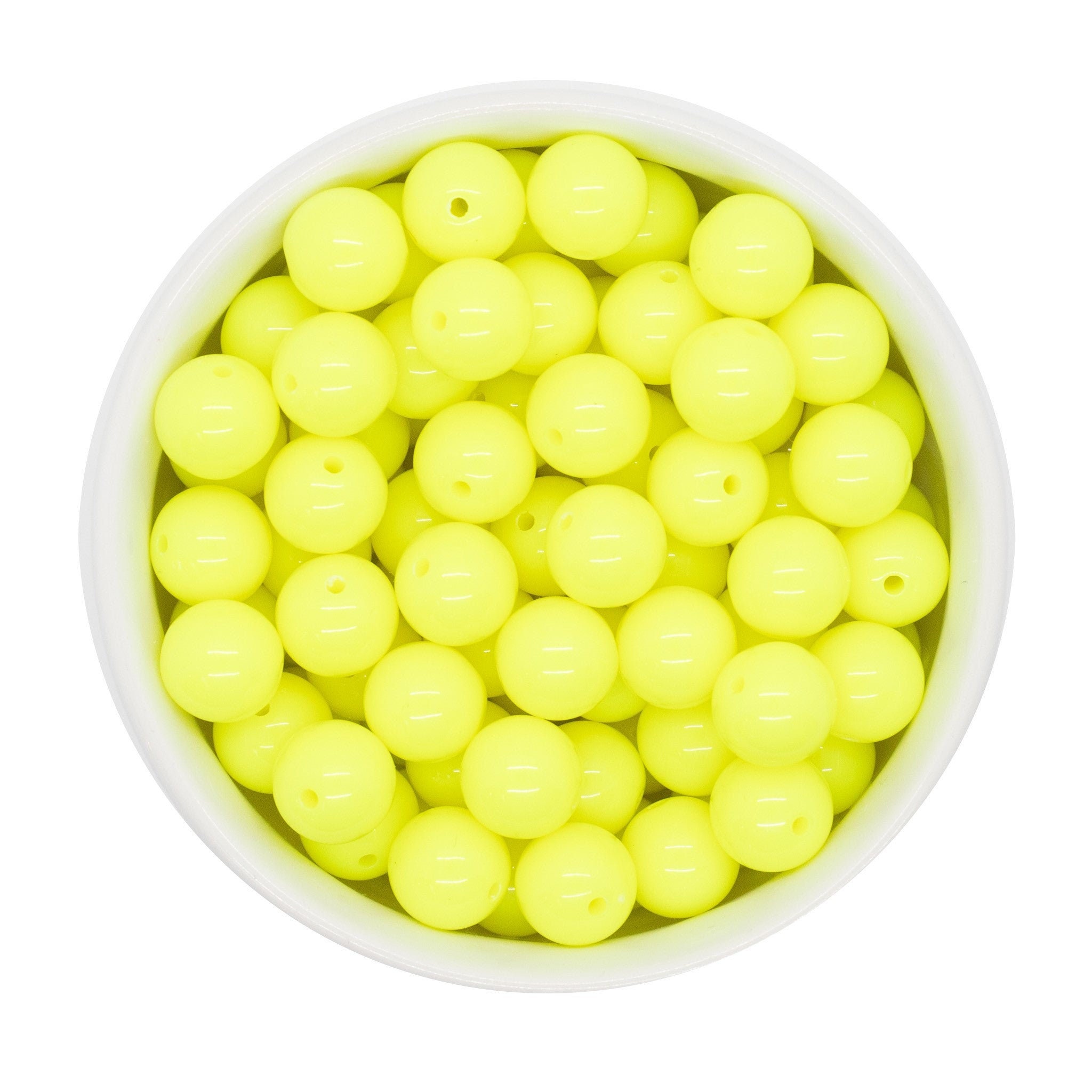 Neon Yellow Solid Beads 12mm - Etsy
