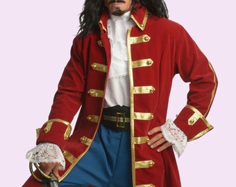 Mens Red Pirate Coat - Etsy