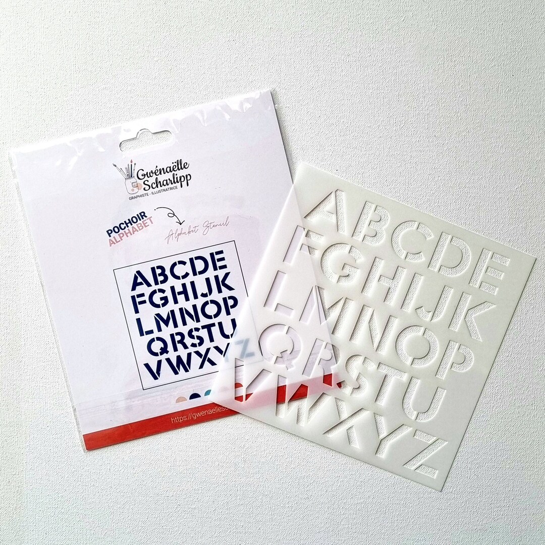 Stencil Alphabet Stencil Stencil 15x15cm - Etsy
