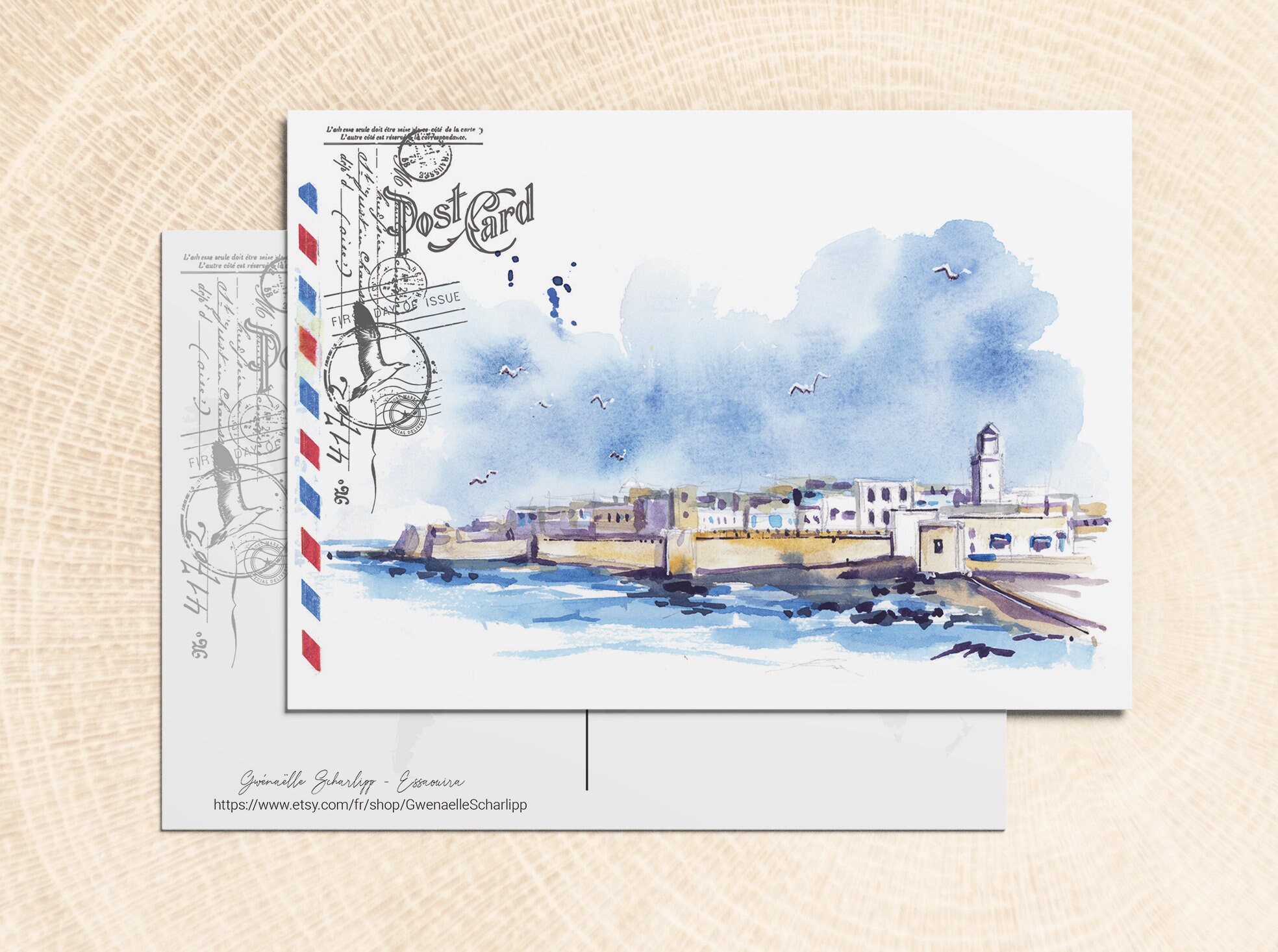 Lot de 3 Cartes Postales Maroc — Gwénaëlle Scharlipp