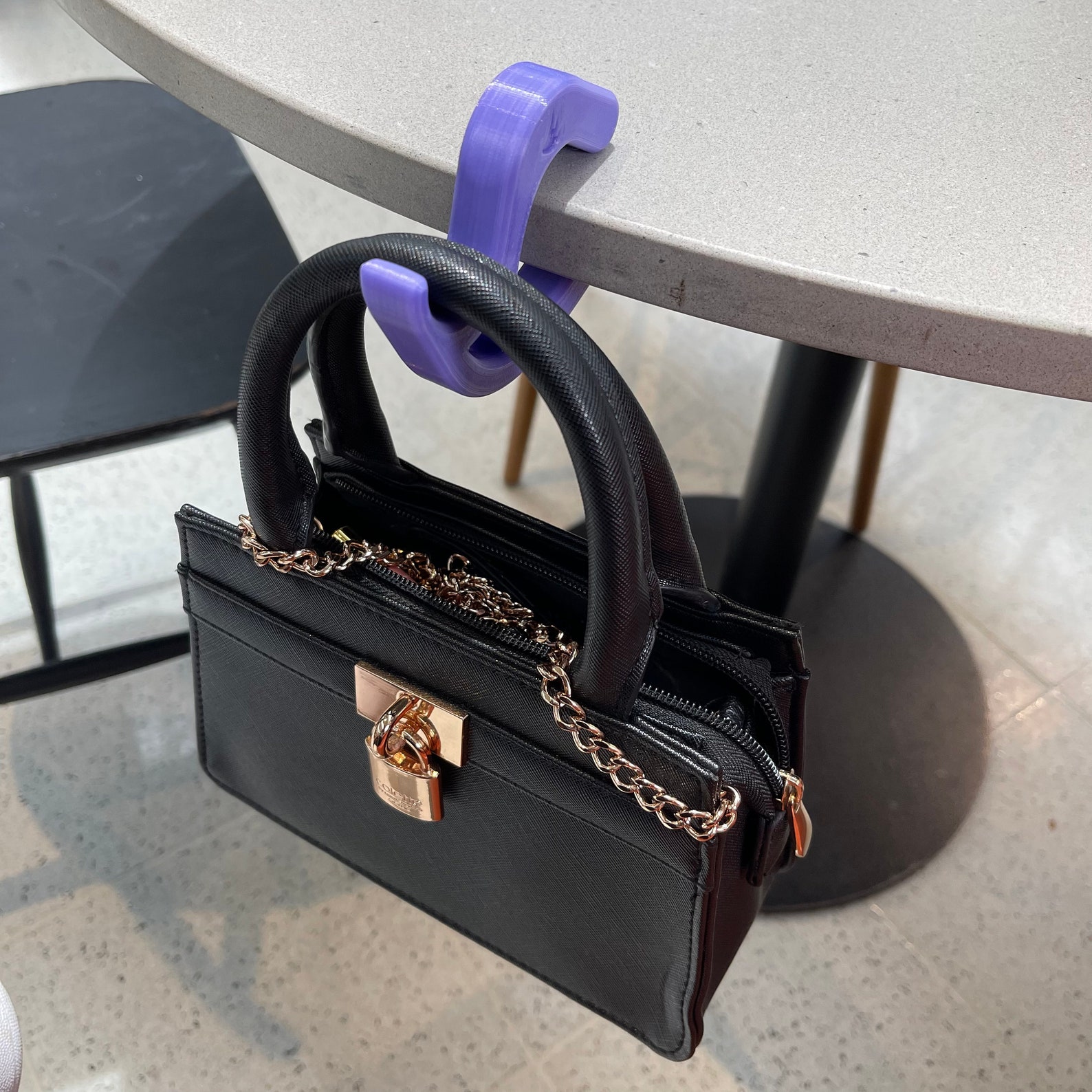 On the Go Desk Bag Hook, Outdoor Bag Holder, Table Bag Hook, Portable ...
