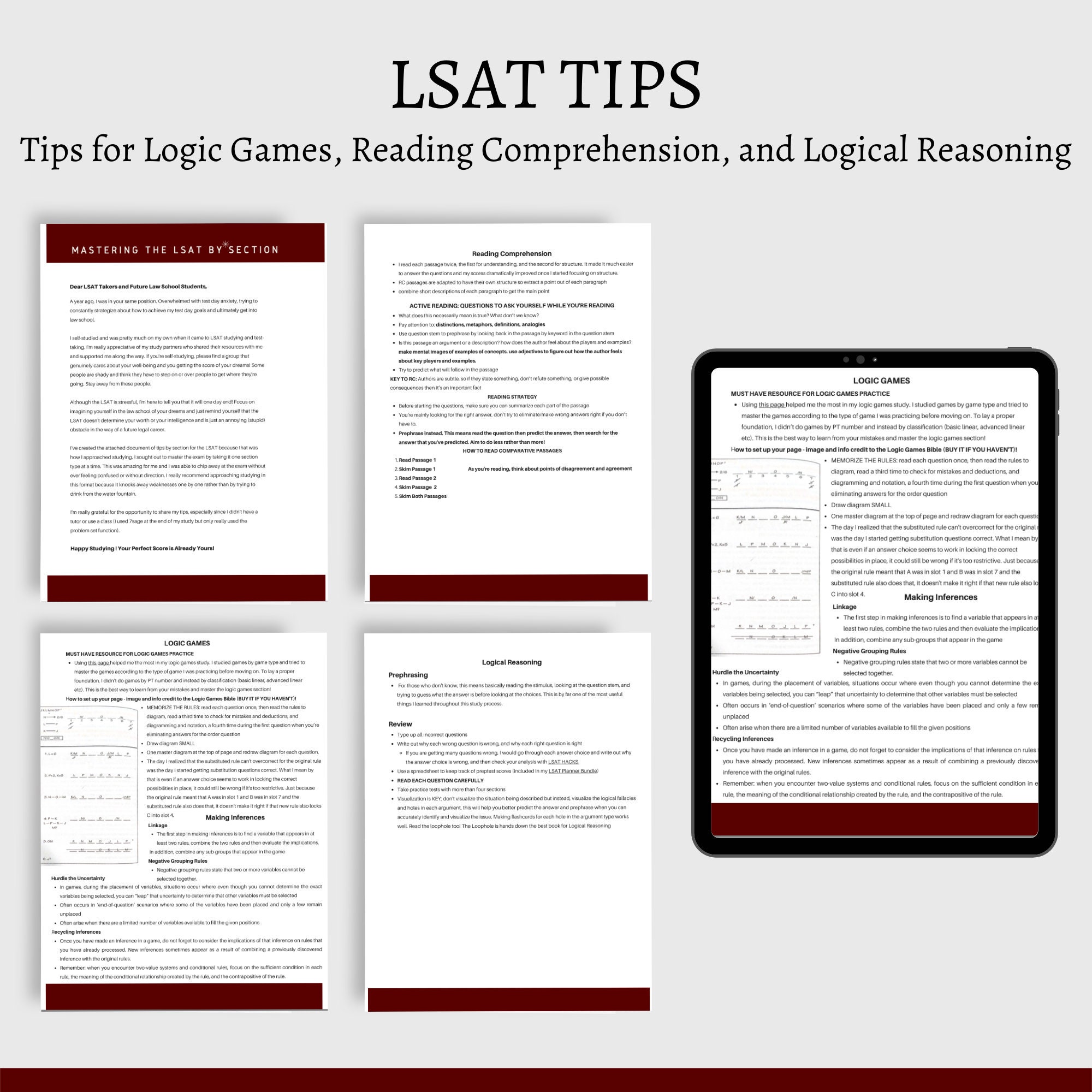 LSAT Tips by Section LSAT Planner for Law School Applicants LSAT Tutor ...