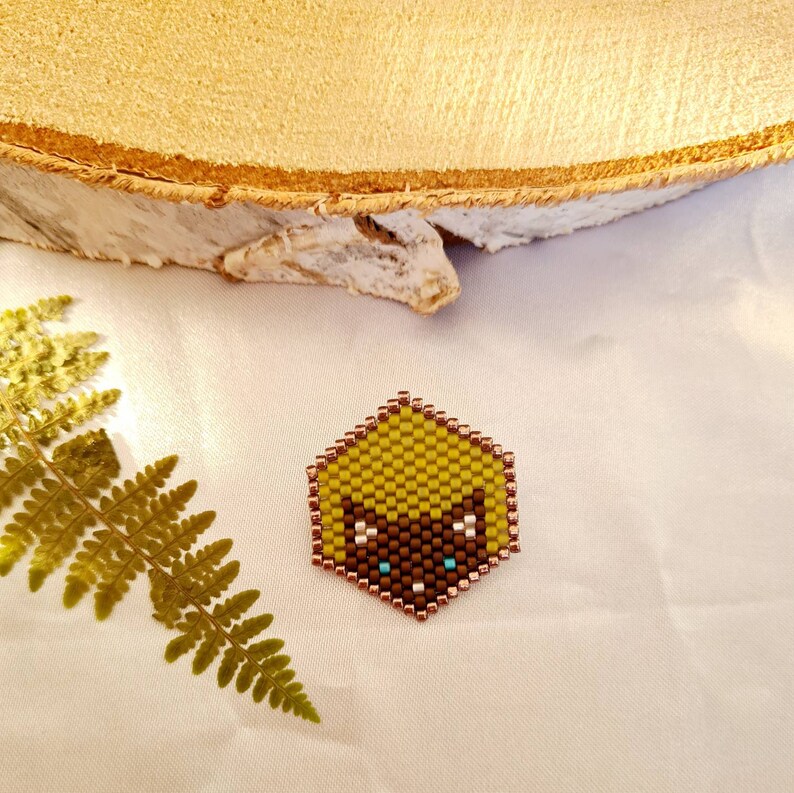 Badge en perles tissé Petit Chat Fait Main plusieurs couleurs - Etsy France