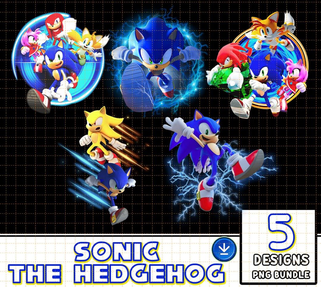 Sonic the Hedgehog 5 Design Bundle Png Sonic Png Sonic and - Etsy