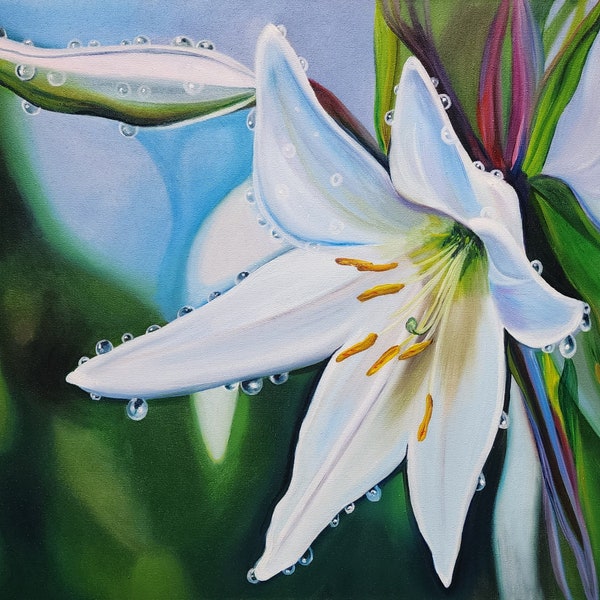 Single Flower Oil Painting - Etsy