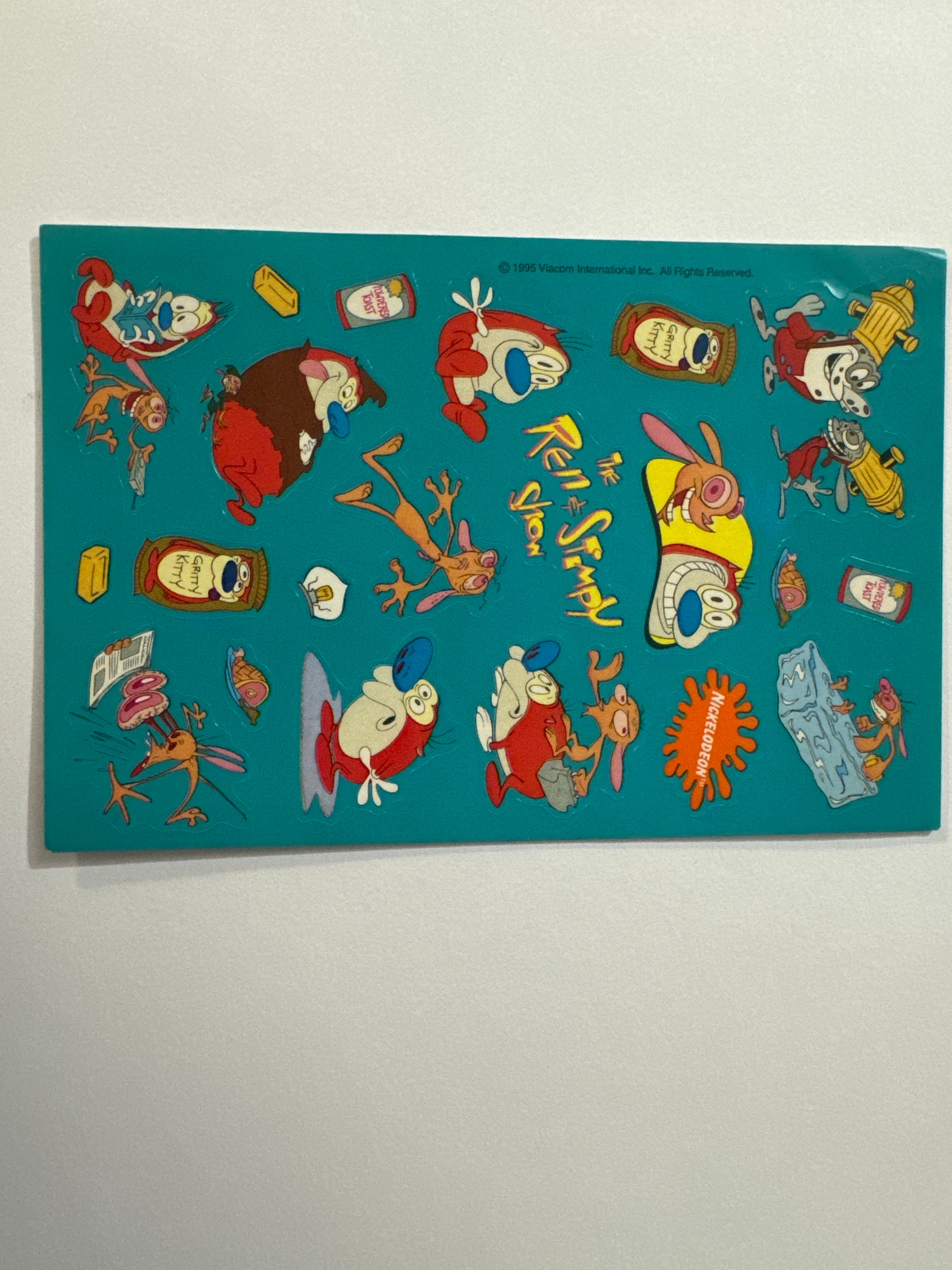 Ren & Stimpy Stickers, 1995, Vintage Nickelodeon, Vintage Ren N Stimpy ...