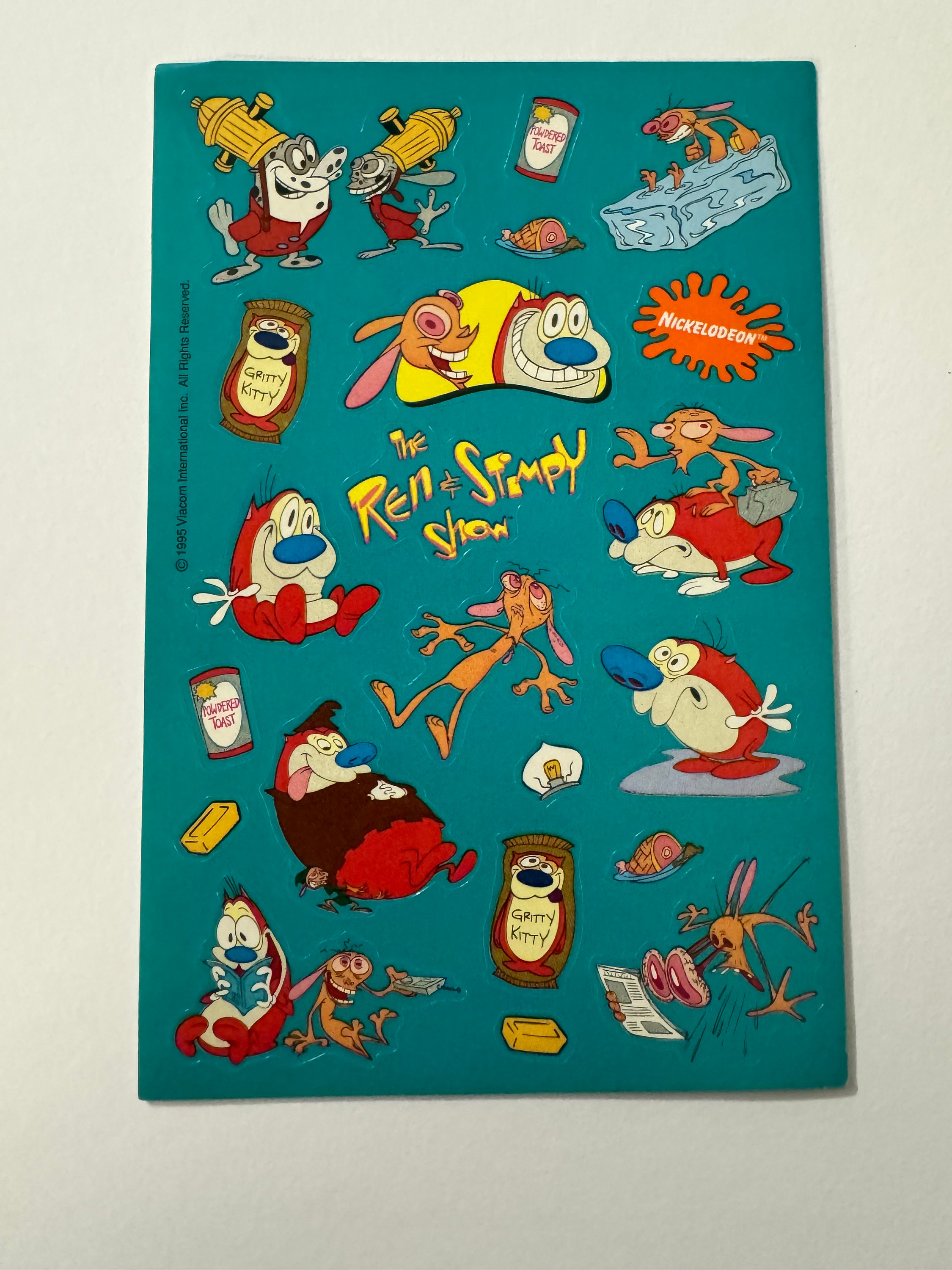 Ren & Stimpy Stickers, 1995, Vintage Nickelodeon, Vintage Ren N Stimpy ...