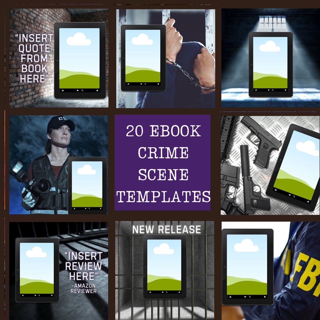 Urban Fantasy CRIME SCENE Instagram Canva Templates for Mystery and ...