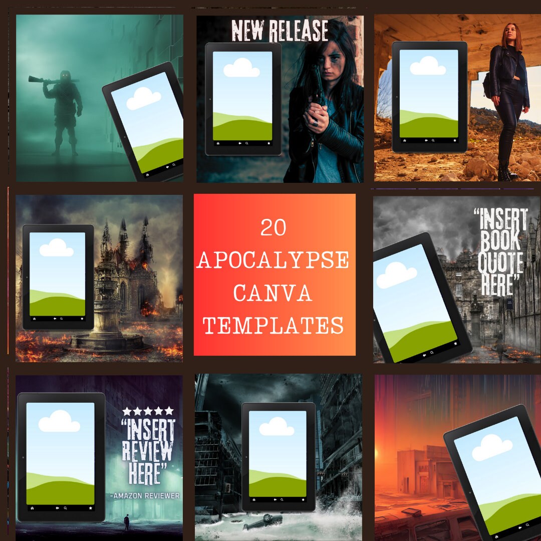 Urban Fantasy APOCALYPSE Canva Templates for Instagram, Facebook ...