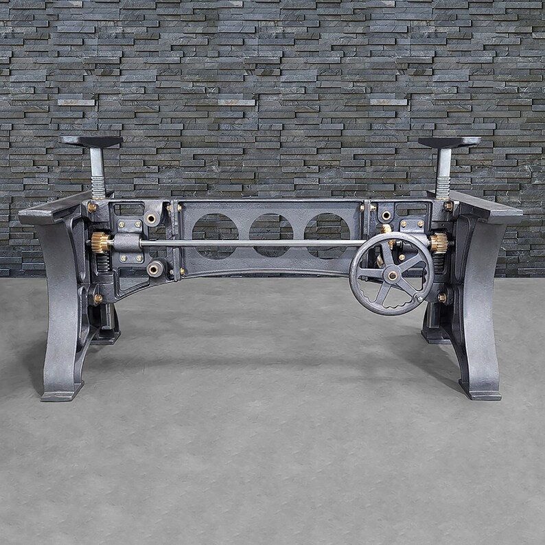 Industrial Cast Iron Sit-stand Crank Table Base With Real - Etsy UK