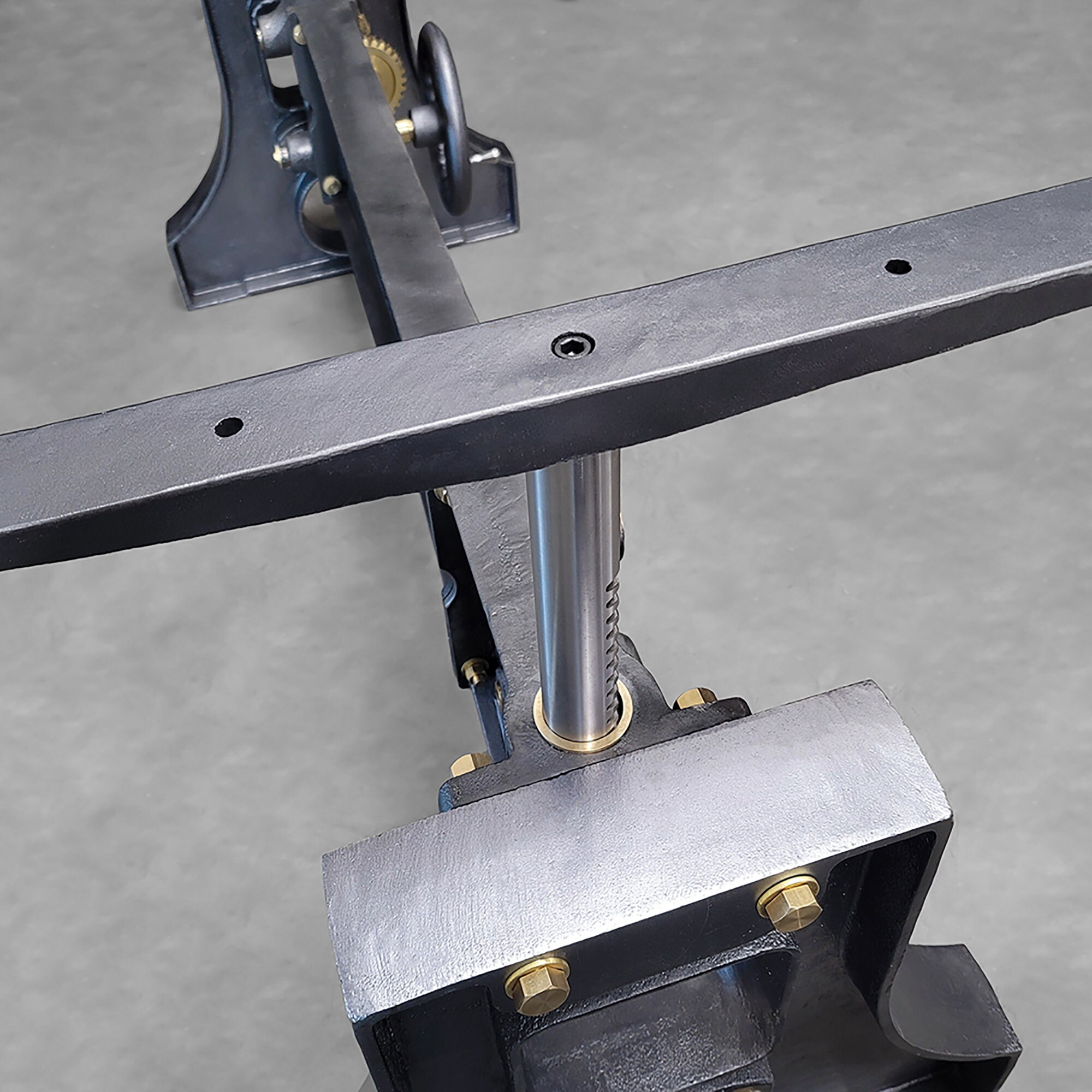 Industrial Cast Iron Sit-stand Crank Table Base With Black Nickel ...