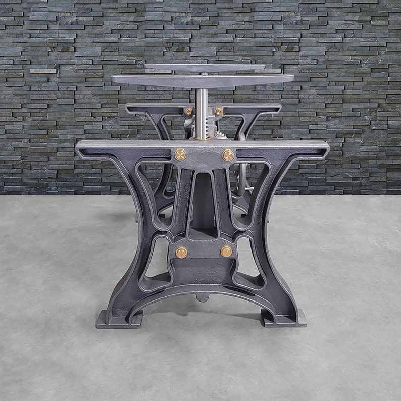 Industrial Cast Iron Sit-stand Crank Table Base With Real - Etsy UK