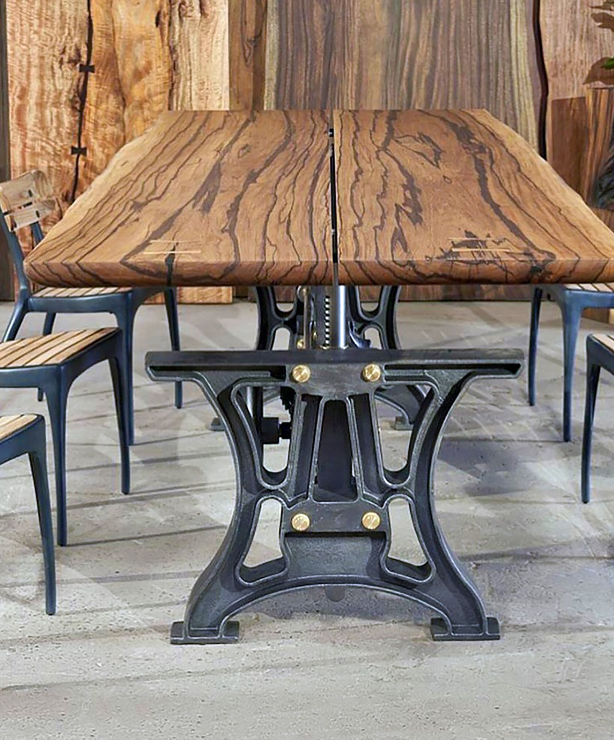Industrial Cast Iron Sit-stand Crank Table Base With 100% Brass Gears ...