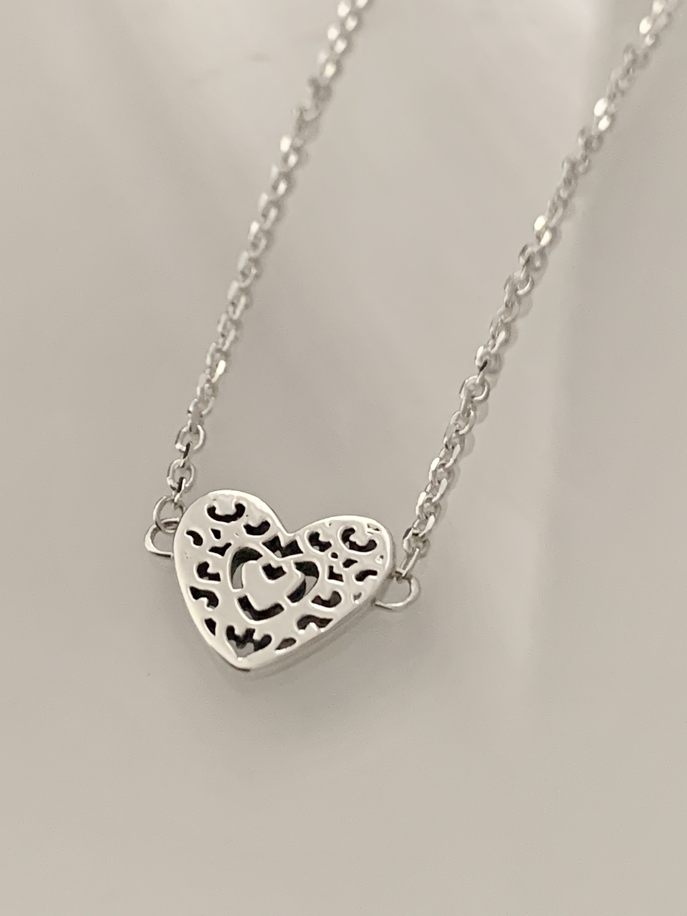 Chavin Ladies Exotic 925 Pulsera de corazón de filigrana de plata de ...