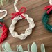 Macrame Christmas Mini Wreath Ornaments (type-a) - Etsy
