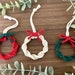 Macrame Christmas Mini Wreath Ornaments (type-a) - Etsy