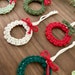 Macrame Christmas Mini Wreath Ornaments (type-b) - Etsy
