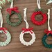 Macrame Christmas Mini Wreath Ornaments (type-b) - Etsy