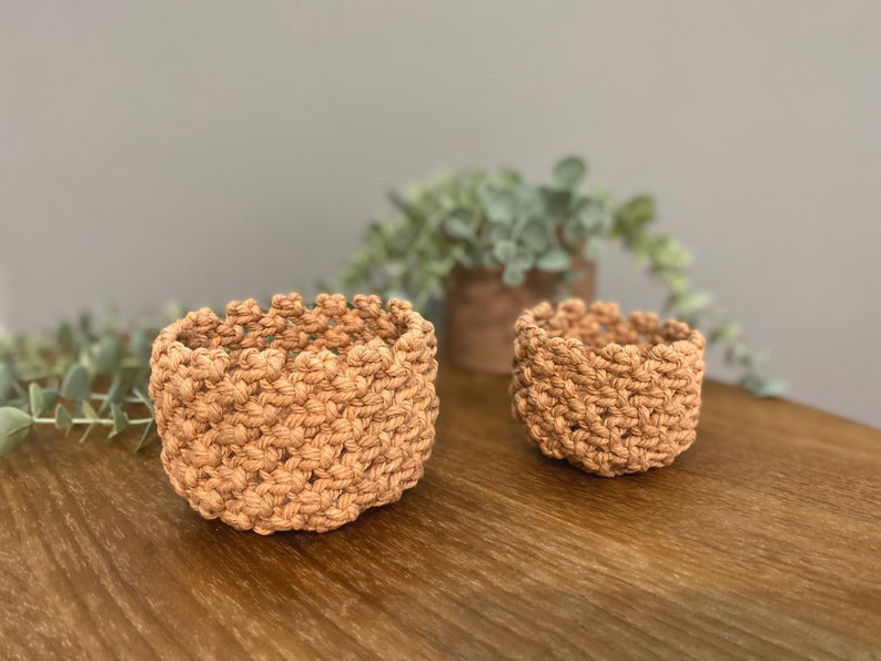 Handmade Macrame Basket | Boho Candle or Plant Cover - Etsy
