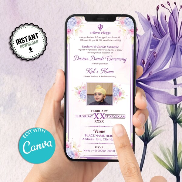 Dastar Bandi Card - Etsy