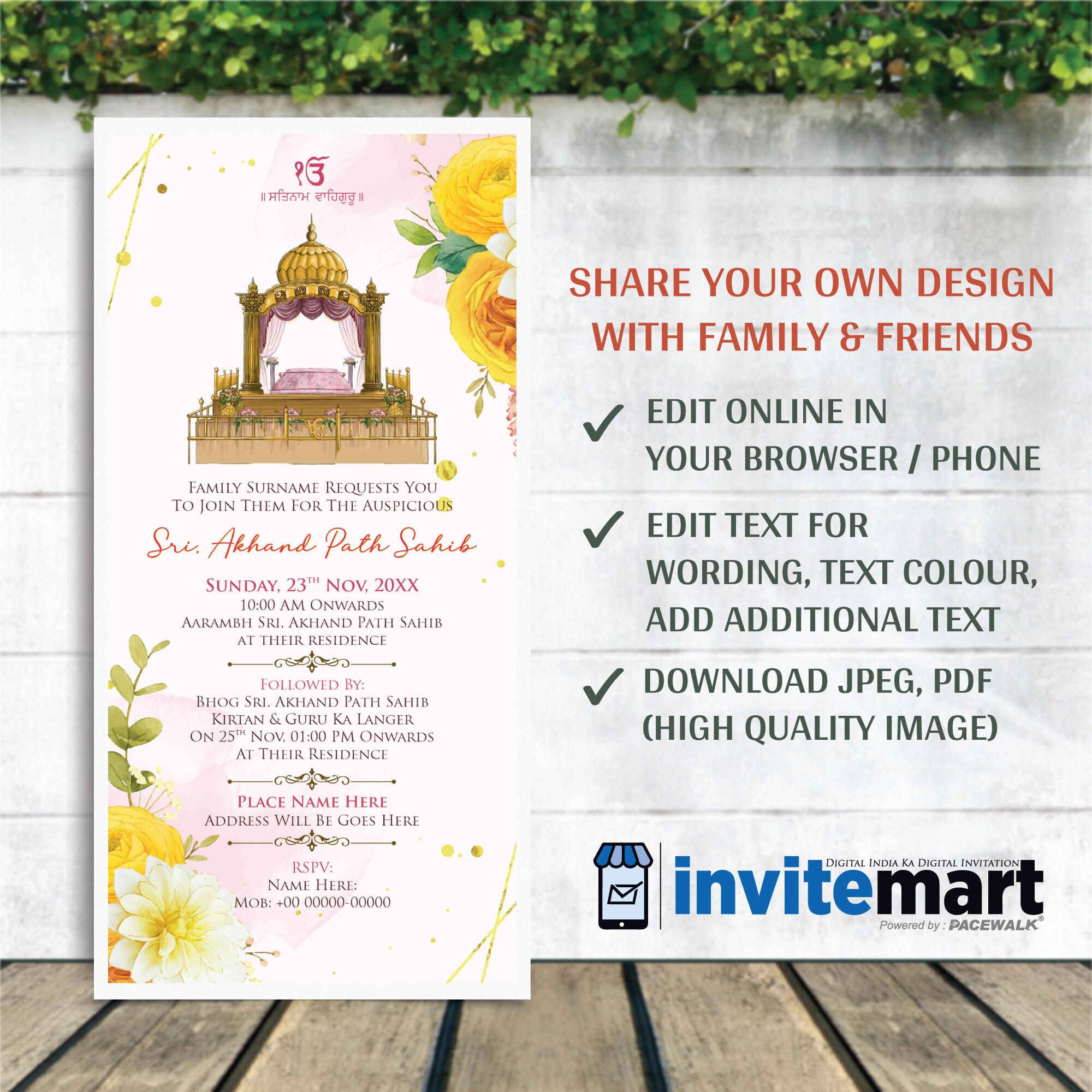 Akhand Path Invites Sikh Invitations, Sri Akhand Path Sahib Invite ...