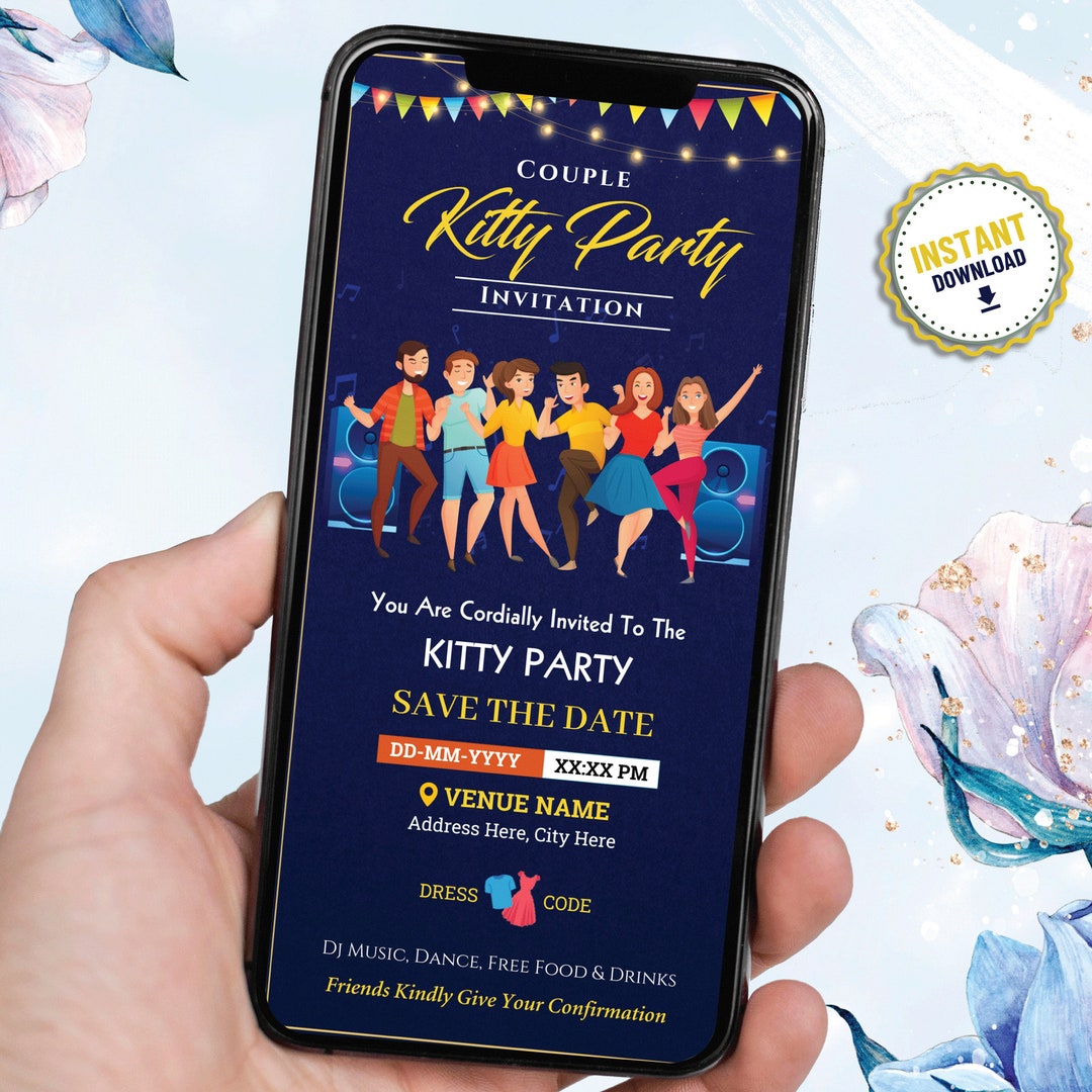 Buy Kitty Party Invitation Template | Kitty Party Invitation Card for ...