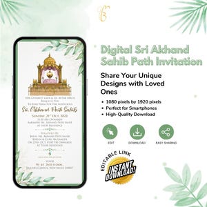 Akhand Path Invites, Sikh Invitations, Sri Akhand Path Invite, Digital ...