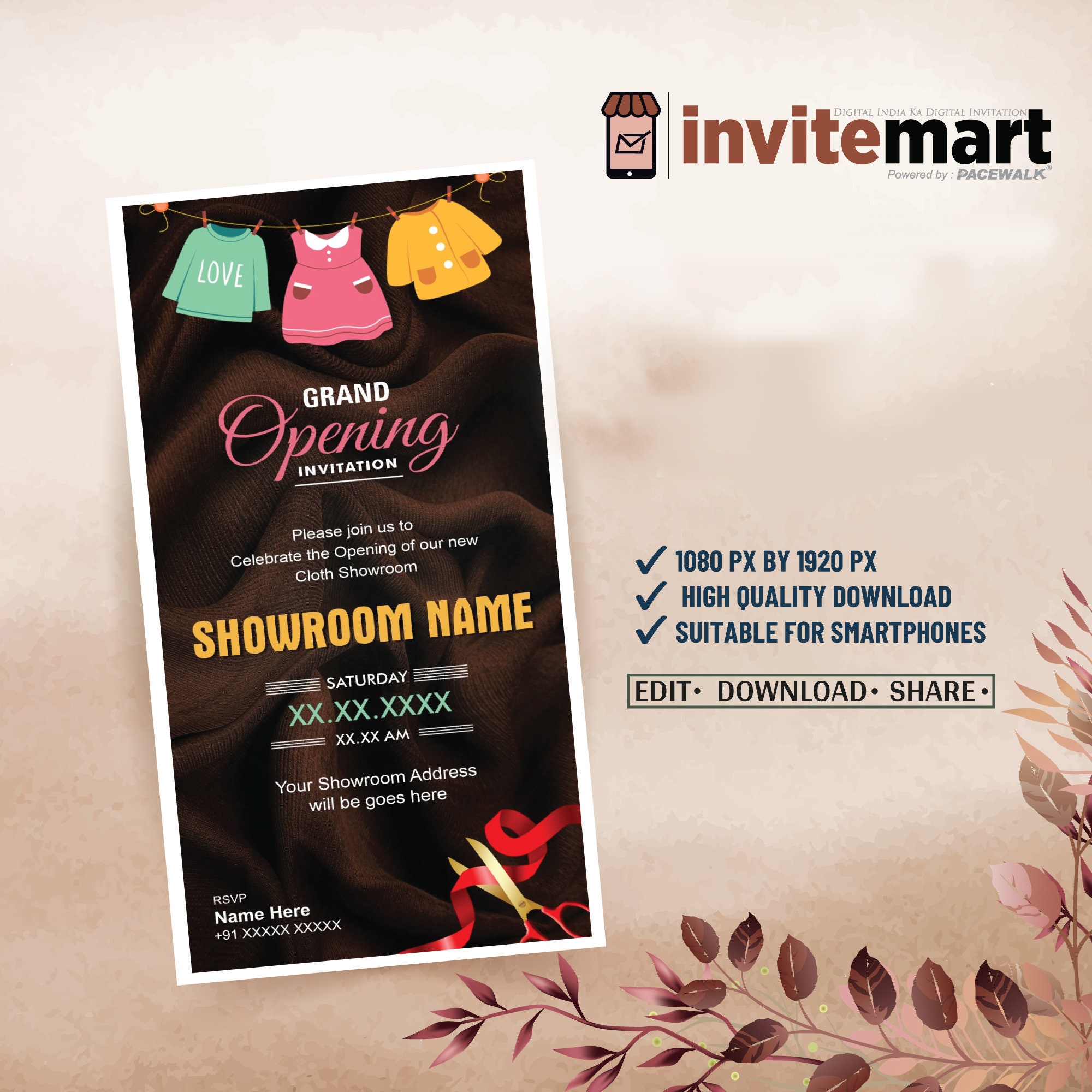 Cloth Shop Opening Invitation | Grand Opening Invitation Templates ...