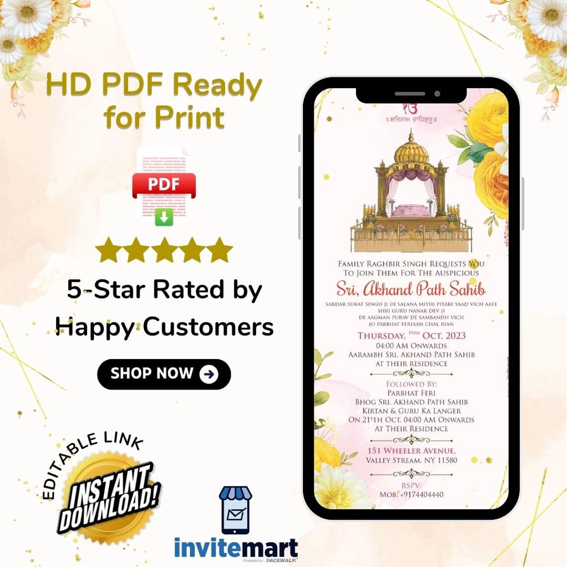 Akhand Path Invites Sikh Invitations, Sri Akhand Path Sahib Invite ...