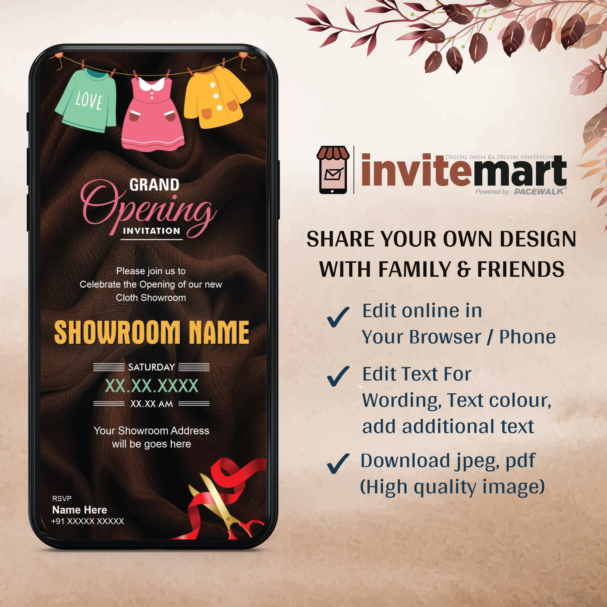 Cloth Shop Opening Invitation | Grand Opening Invitation Templates ...