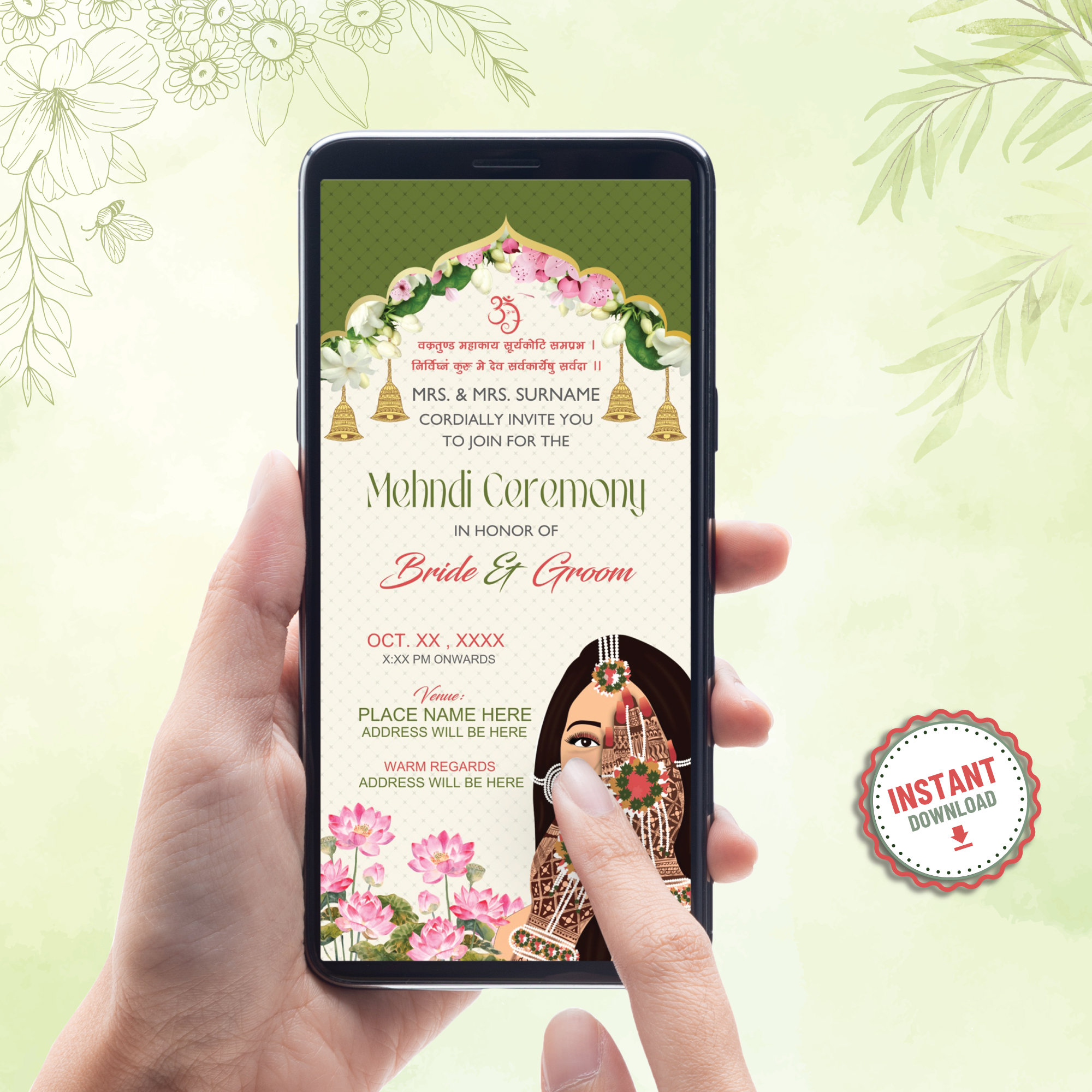 Mehndi Invitation Samples 61 Wedding Invitation Card Design Latest