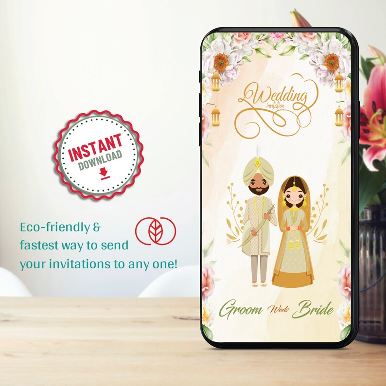 Buy Luxury Royal Sikh Wedding Card Anand Karaj Greeting Card Online in ...