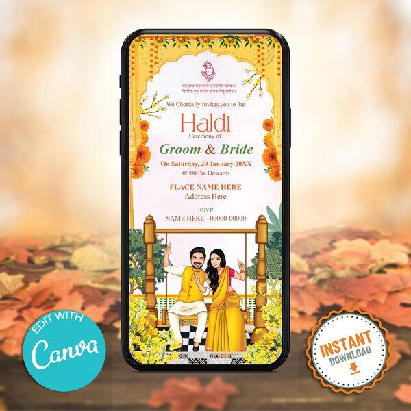 Haldi Function Card - Etsy