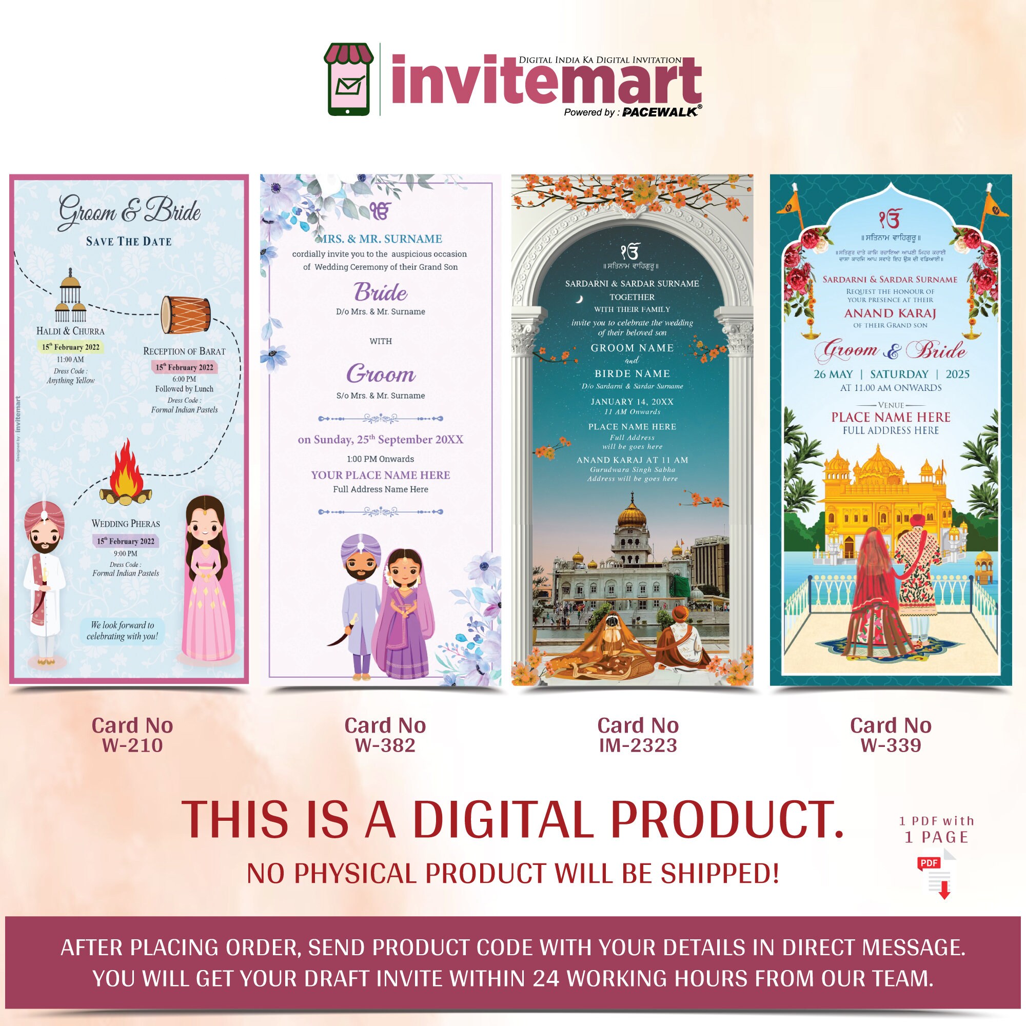Digital Sikh Wedding Invitation | Anand Karaj Invites & Sikh Invites ...