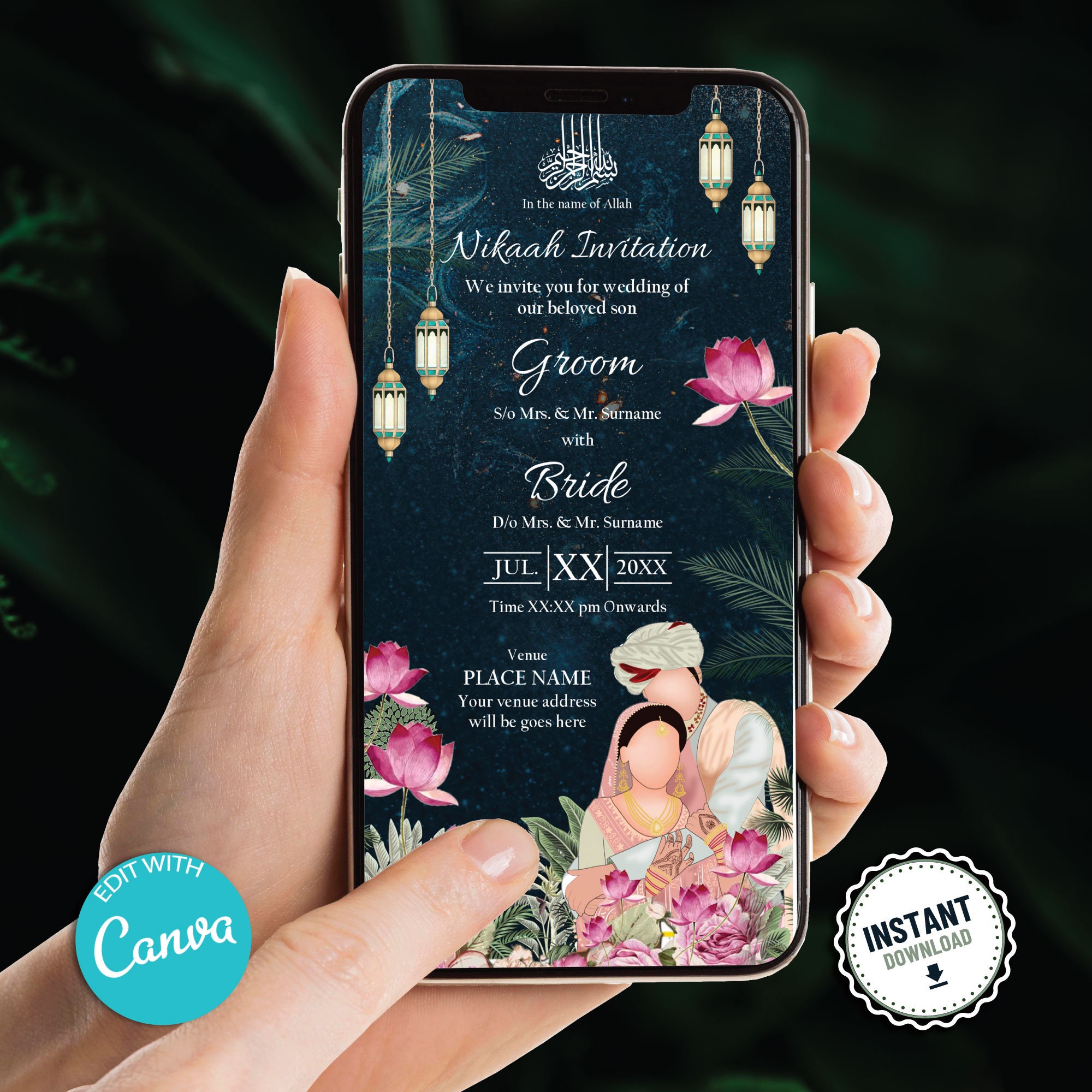 Nikah Electronic Invitation Design, Digital Invitation Card for ...
