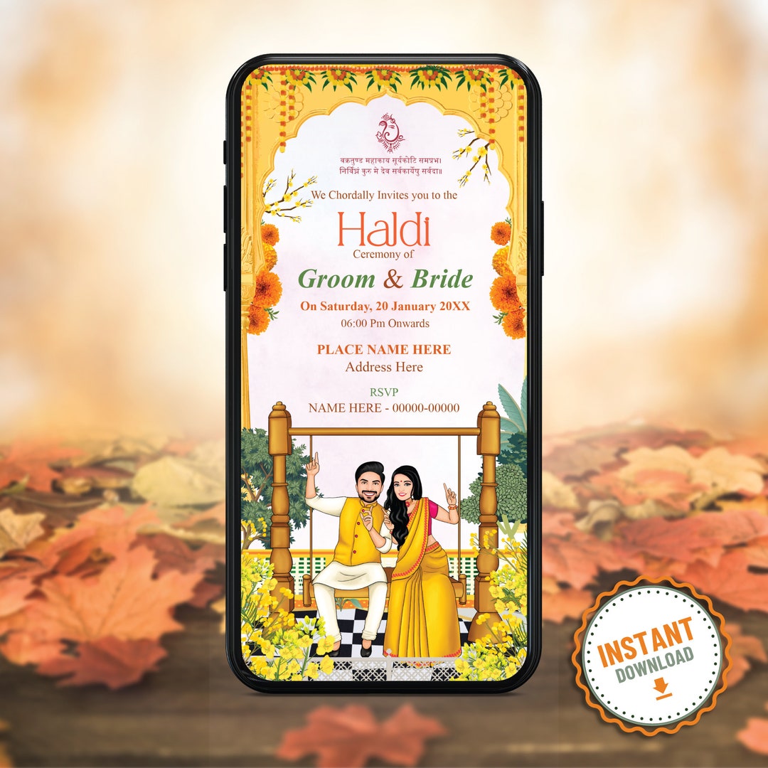 Haldi Function Invitation, Haldi Invitations, Pithi Invites, Holud ...