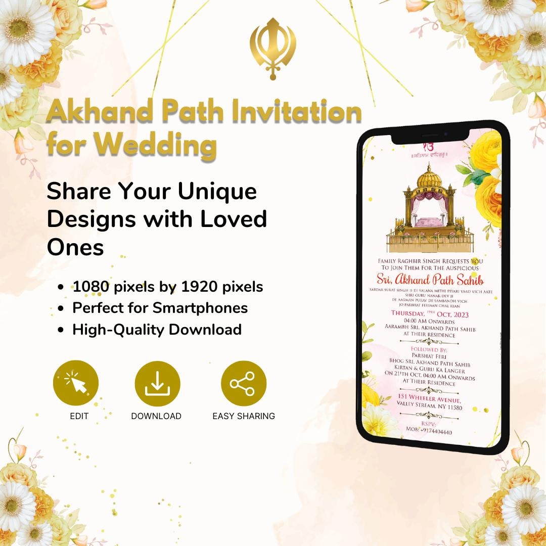 Akhand Path Invites Sikh Invitations, Sri Akhand Path Sahib Invite ...