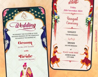 All in One Wedding Invitation - Etsy