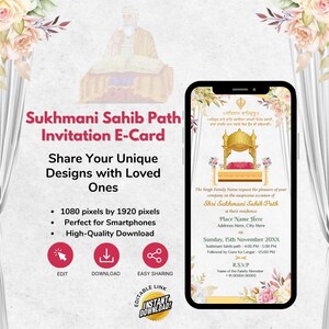 Sri Sukhmani Sahib Path Invite , Sikh Invitations for Path as Punjabi ...