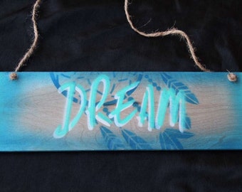 Dream Script Word Wood Sign Wood Sign Art, Wood Dream, Laser Cut Wood ...