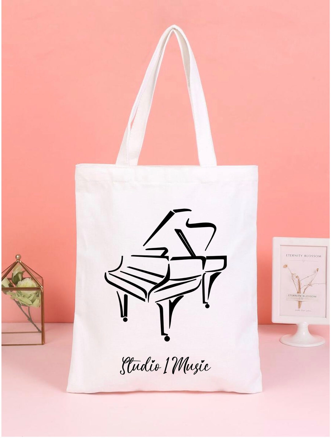 Elegant Grand Piano Sheet Music Tote Bag: Carry Your Melody in Style - Etsy