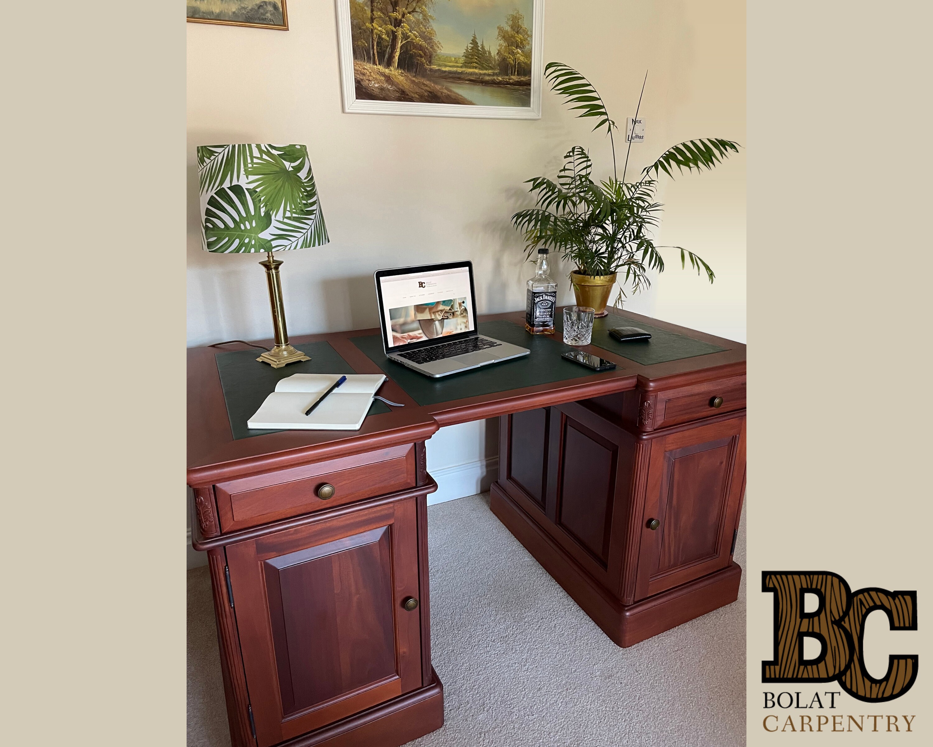 Solid Mahogany Desk - Hand Crafted in the UK - Etsy UK