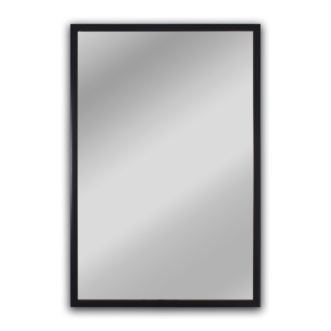 Textured Black Rectangular Framed Wall Mirror 36 Height - Etsy