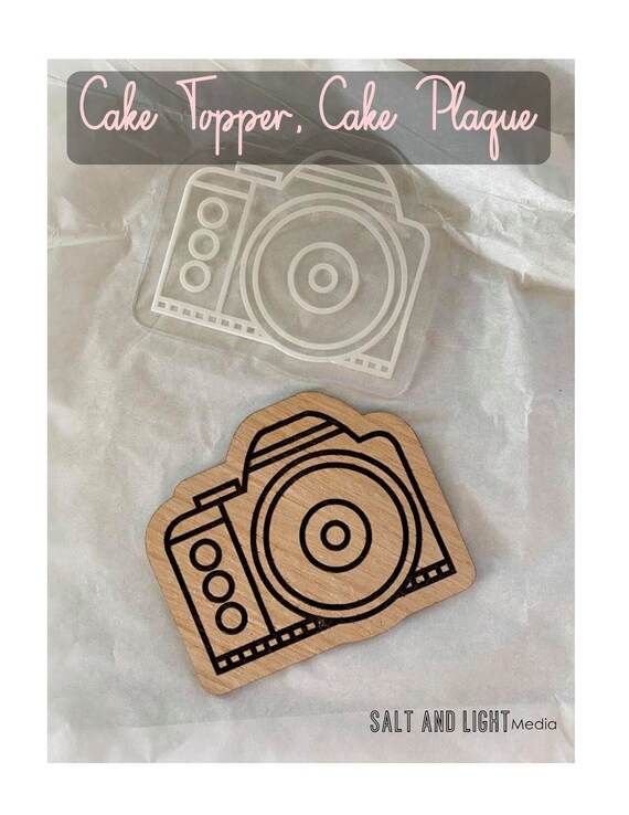 Cake Topper Cake Plaque Camera Cake Topper Acrylic Cake - Etsy