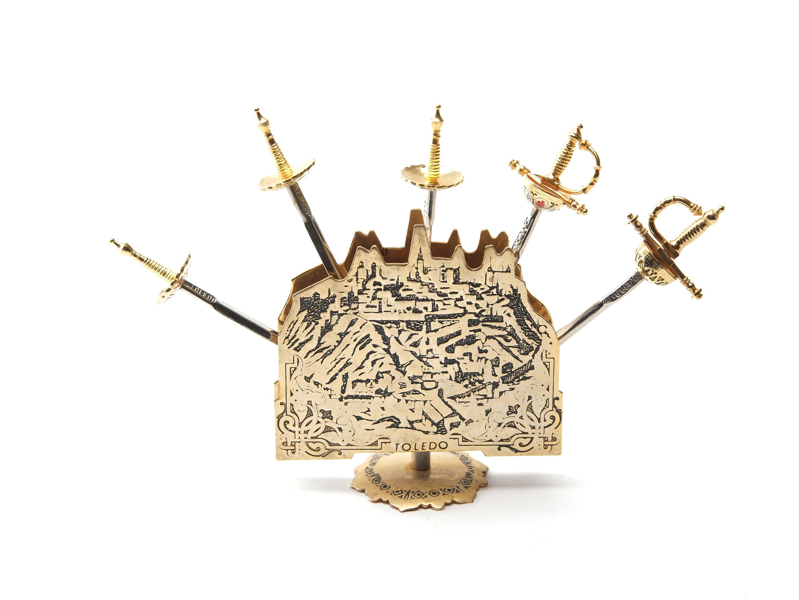 Five Toledo Cocktail Swords in a Map Stand - Etsy