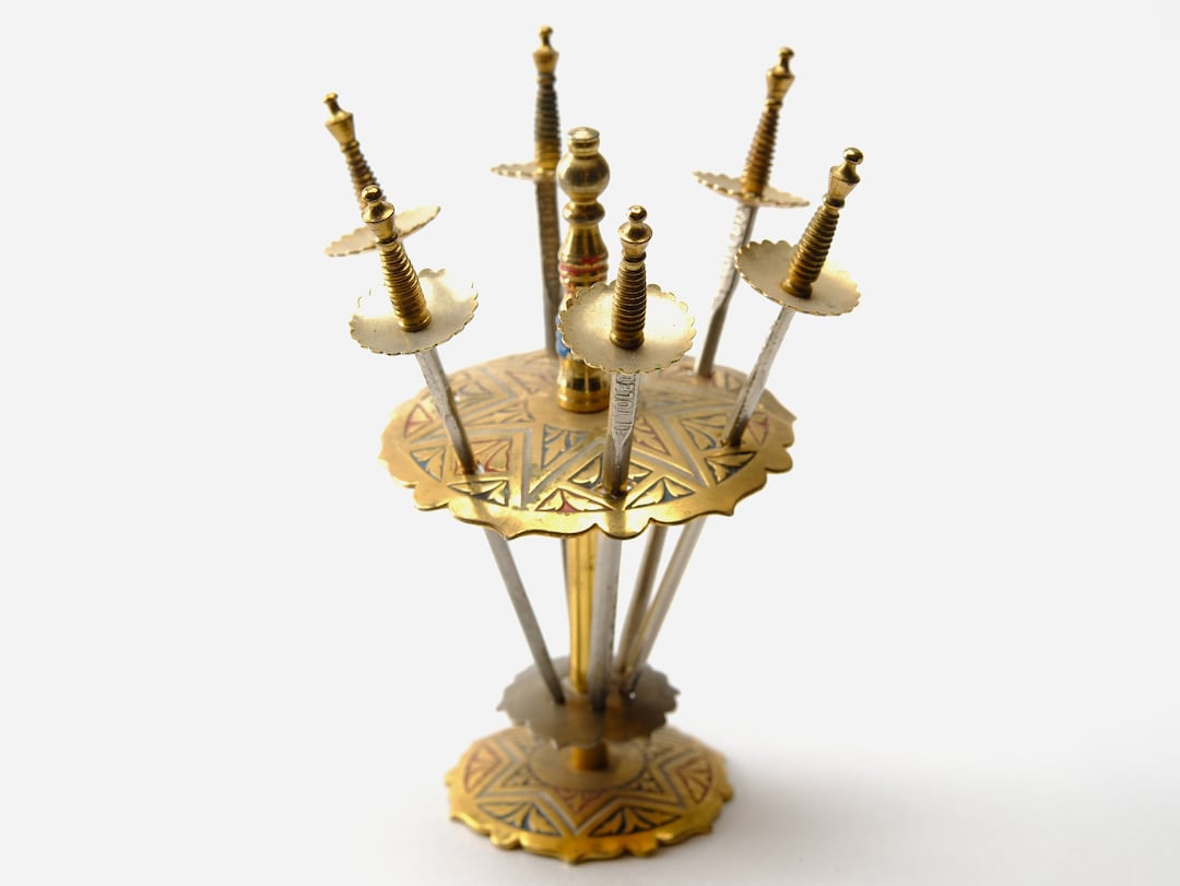 Six Toledo Cocktail Swords in a Stand - Etsy